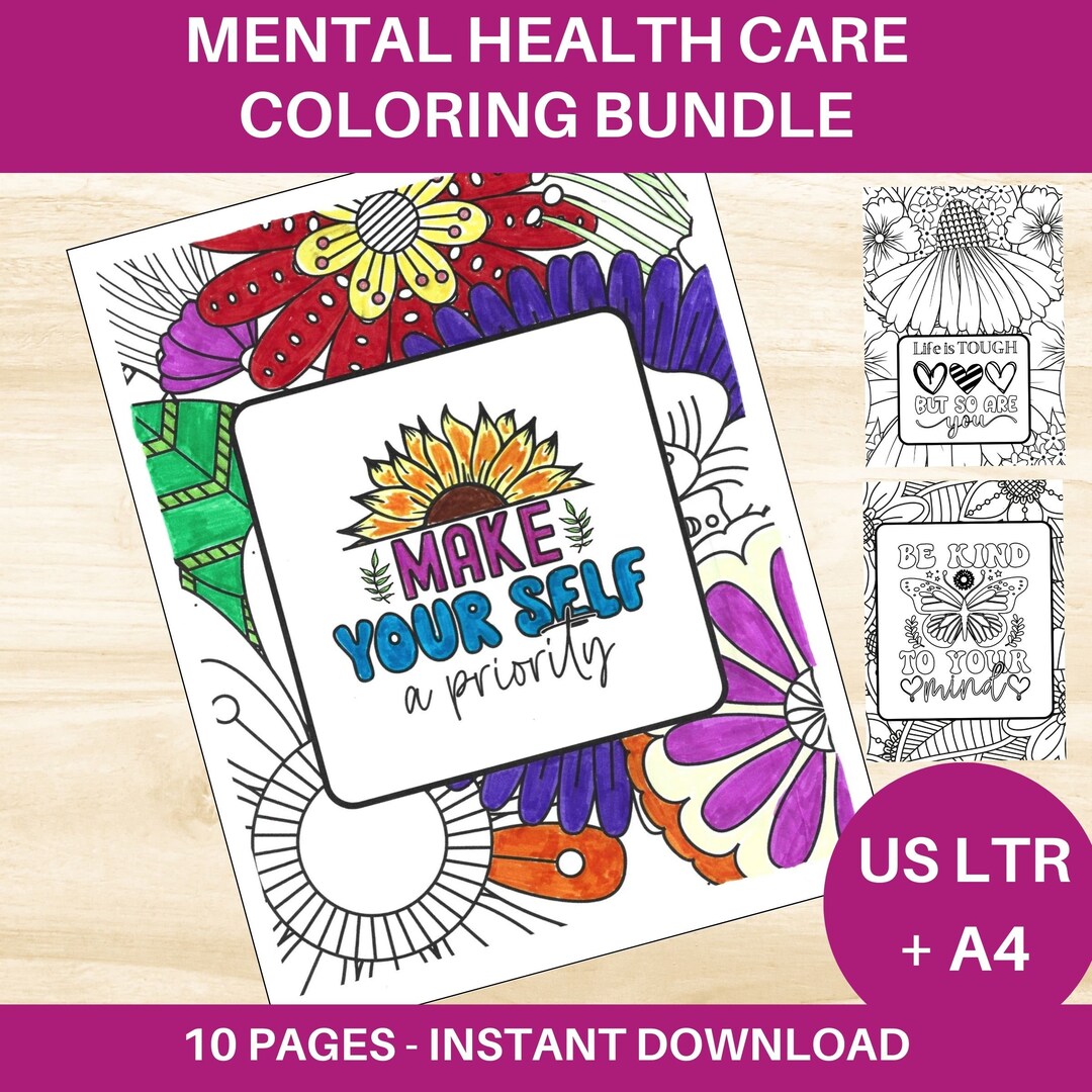 Mental Health Care Coloring Pages for Adults Printable Inspirational ...