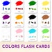 Colors Flashcards for Kids Education, 12 Color Cards Montessori ...