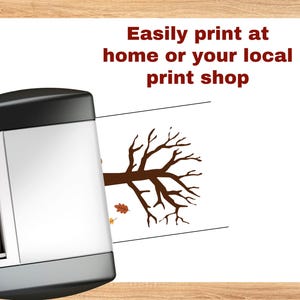 Fall Fingerprint Art for Kids, Autumn Tree Baby Toddler Thumbprint ...