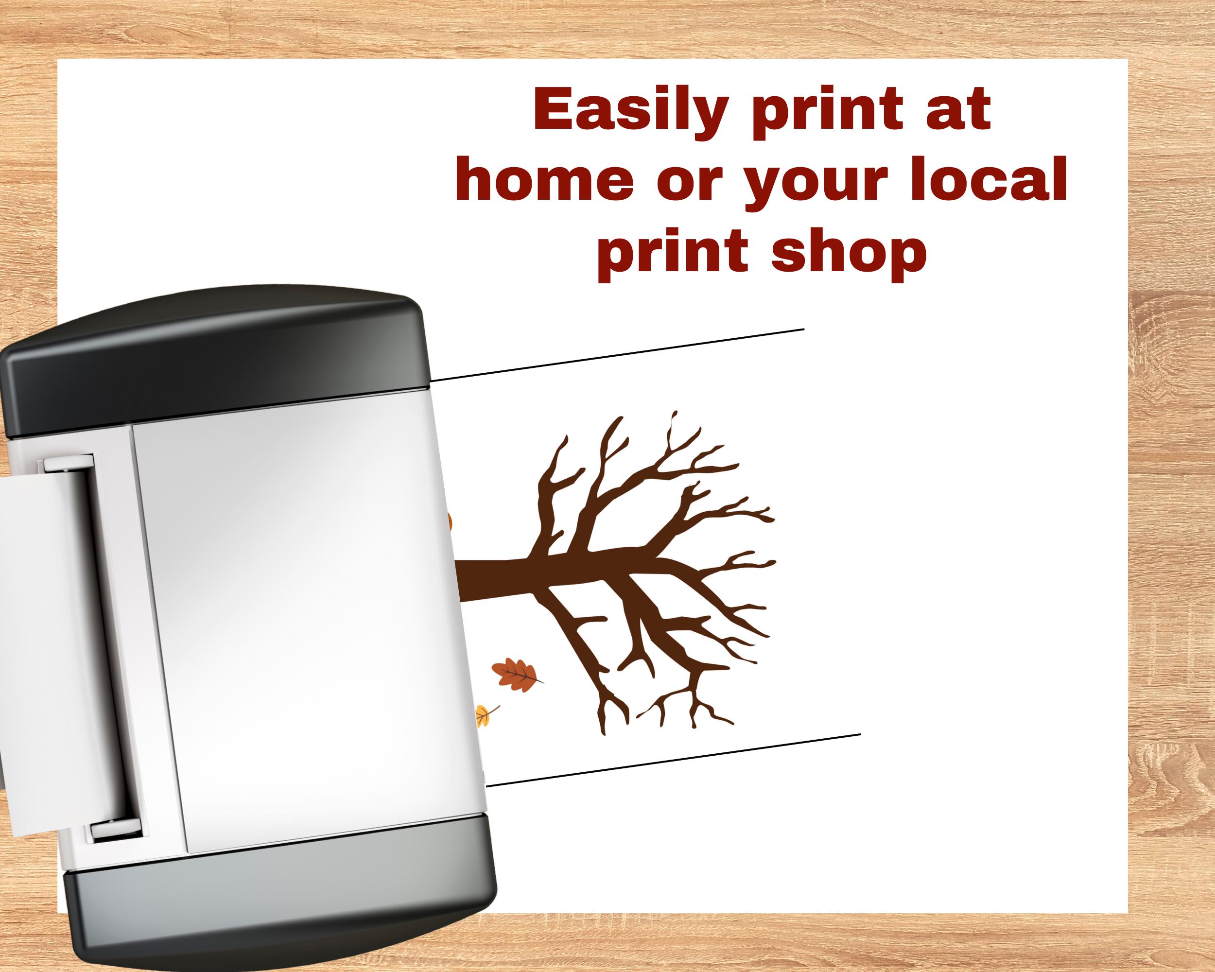 Fall Fingerprint Art for Kids, Autumn Tree Baby Toddler Thumbprint ...