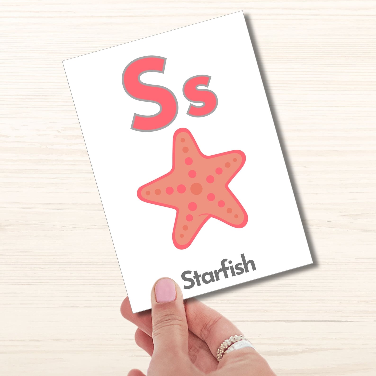 ABC Alphabet Flash Cards, Printable Preschool Early Learning Toddler ...
