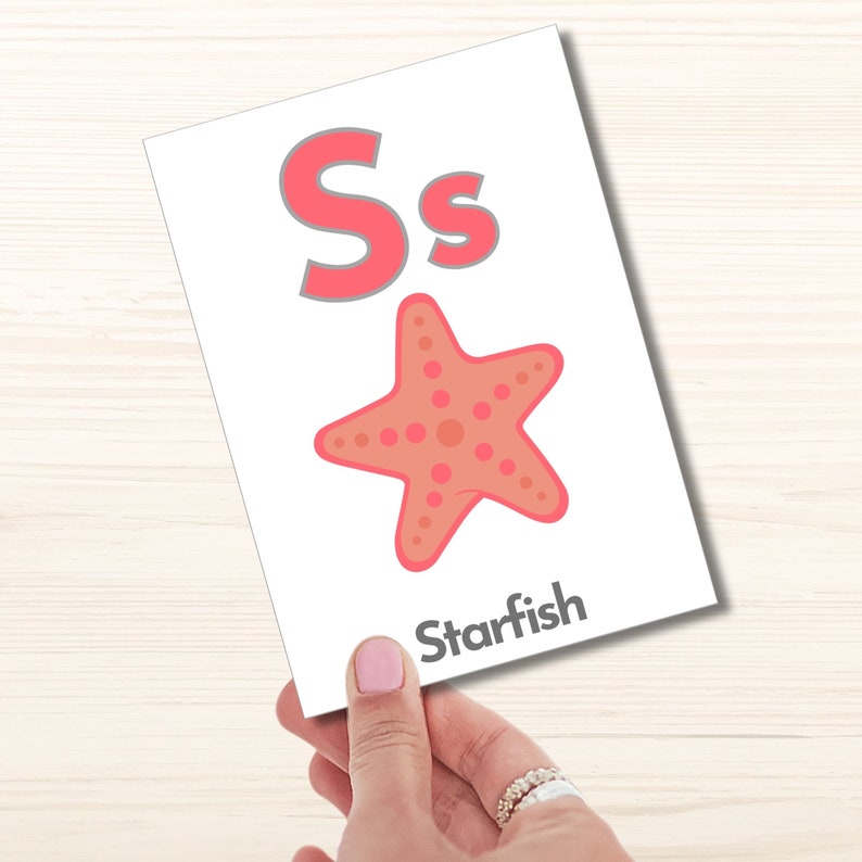 ABC Alphabet Flash Cards, Printable Preschool Early Learning Toddler ...