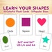 Shape Flashcards for Kids Homeschool Printable, Geometric Shapes Flash ...