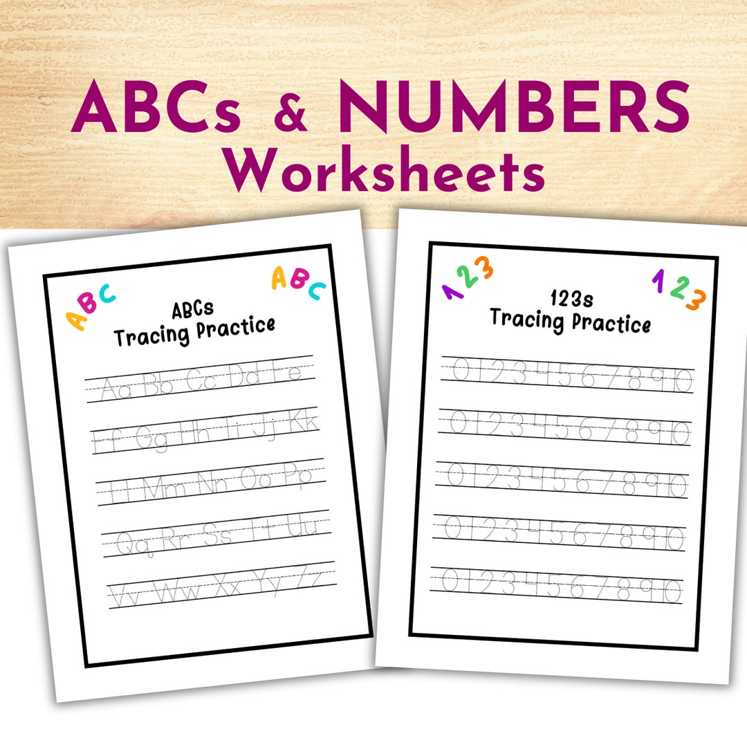 Alphabet Tracing Sheet, Numbers and Letters to Trace Worksheets for ...