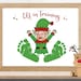 Elf Footprint Craft Photo Keepsake, Editable Baby's First Christmas ...