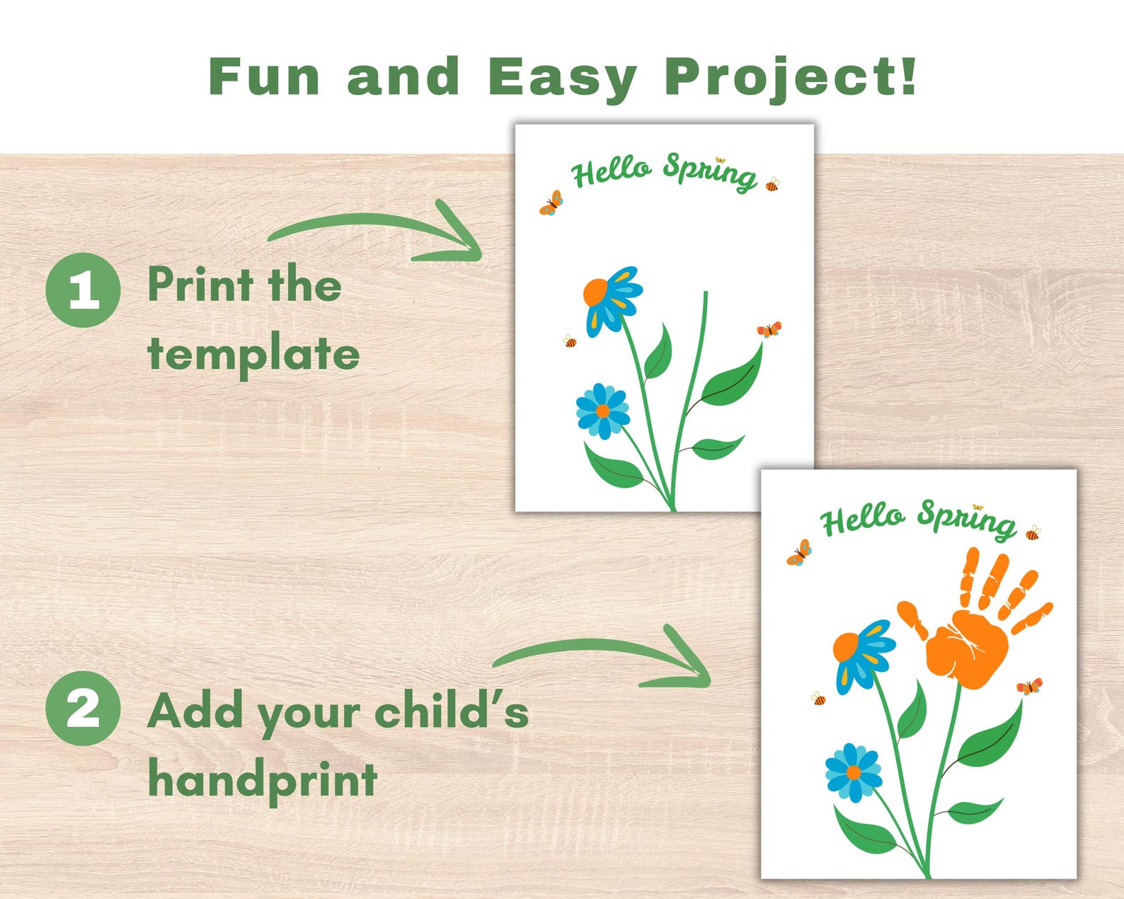 Spring Handprint Craft for Kids, Flowers Hand Print Activity Toddlers ...