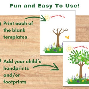 Handprint Art for Kids Bundle, Seasons Trees Holiday Craft, Baby ...