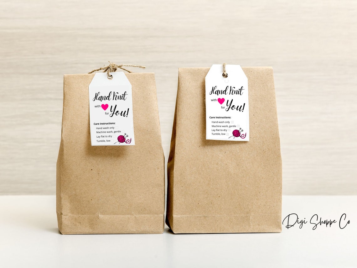 Handmade Tags for Knitting - Hand Knit for You - Instant Download ...