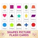 Shape Flashcards for Kids Homeschool Printable, Geometric Shapes Flash ...