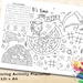 Coloring Placemats for Kids Pizza Party, Printable Restaurant Activity ...