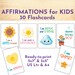 Affirmation Flash Cards for Kids, Positive Motivational Flashcards for ...