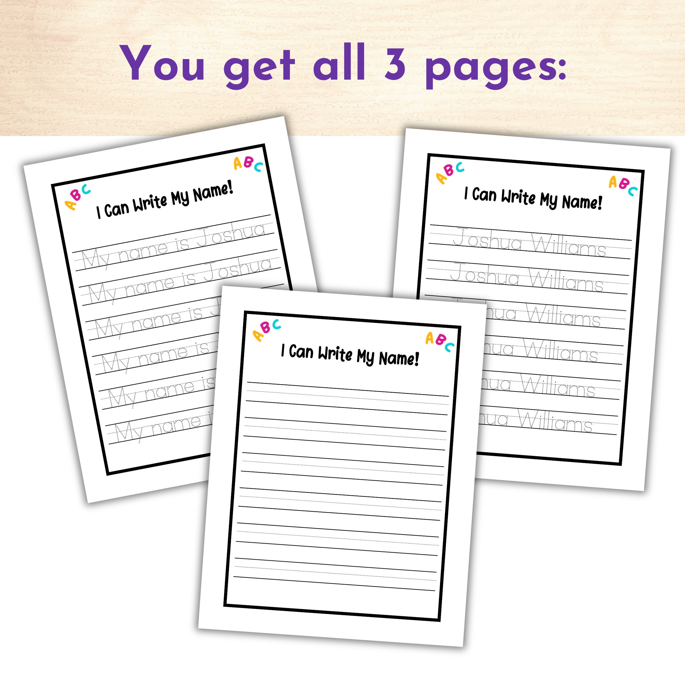 Custom Name Tracing Worksheet Handwriting Practice, Personalized Learn ...