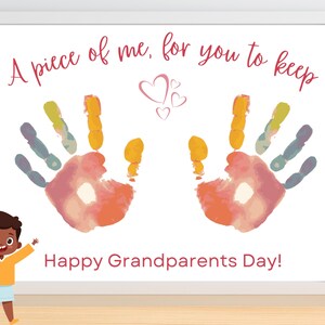 Grandparents Day Handprint Craft Keepsake, Baby's Hand Print Memories ...
