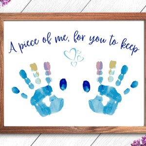 Handprint Art Gift Idea, Kids Hand Print Craft Keepsake, Gifts for Mom ...