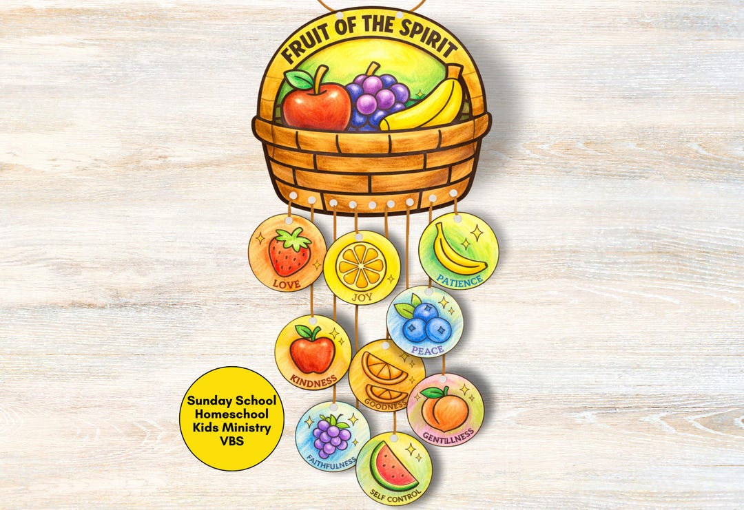 Fruit of the Spirit Bible Craft for Kids, Sunday School Crafts ...
