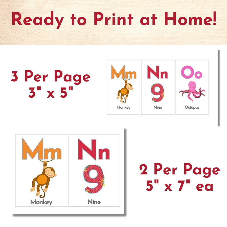 ABC Alphabet Flash Cards, Printable Preschool Early Learning Toddler ...