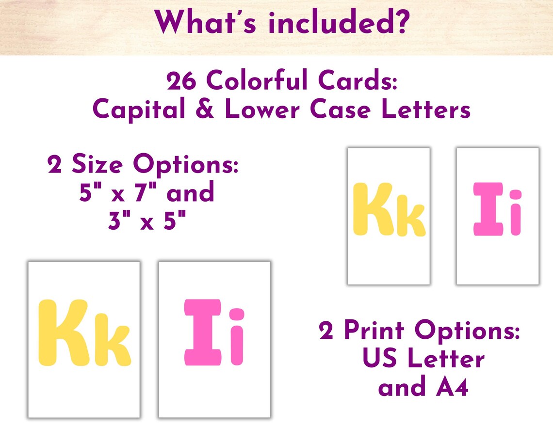 Alphabet Flash Cards, ABC Flashcards, Preschool Child Educational A-Z ...