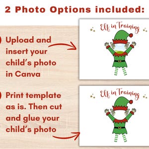 Elf Footprint Craft Photo Keepsake, Editable Baby's First Christmas ...