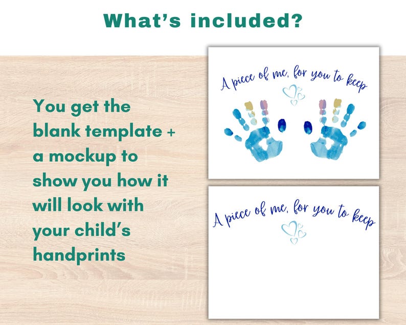 Handprint Art Gift Idea, Kids Hand Print Craft Keepsake, Gifts for Mom ...