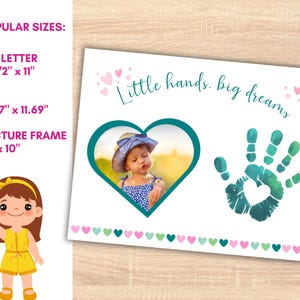 Handprint Craft Photo Keepsake, Editable Grandparents Day Gift, Mothers ...