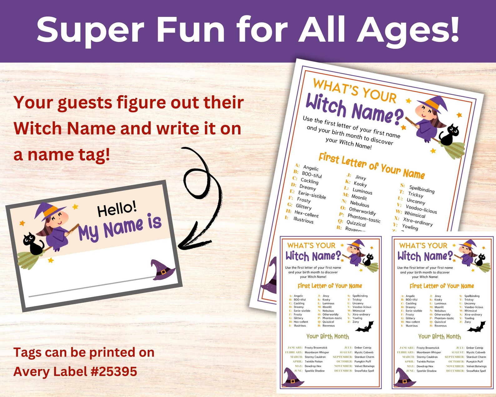 What's Your WITCH Name Game Printable, Halloween Family Activity for ...