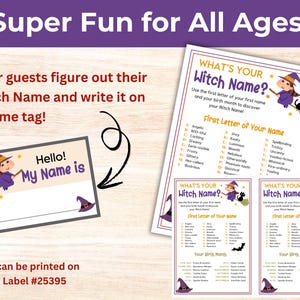 What's Your WITCH Name Game Printable, Halloween Family Activity for ...