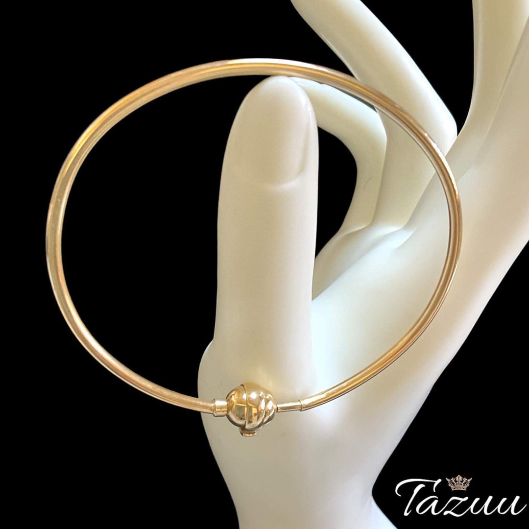 Bangle Bracelet Pandora Like Genuine 14K Real Gold for Women, Teens and ...