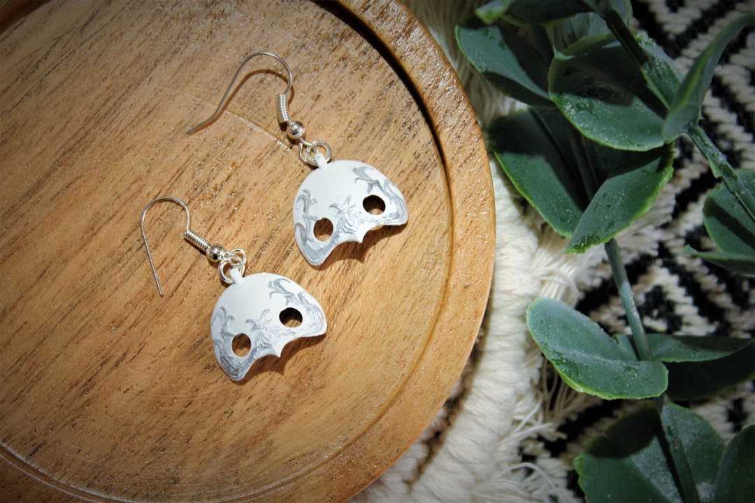 Ancient Mask Earring Set - Handmade Handpainted Gift MMORPG FF14 - Etsy