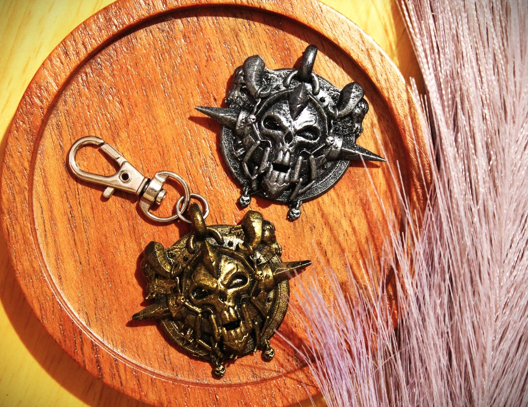 Death Knight Sigil Metallic Paint - Keyring/charm/necklace Handmade ...