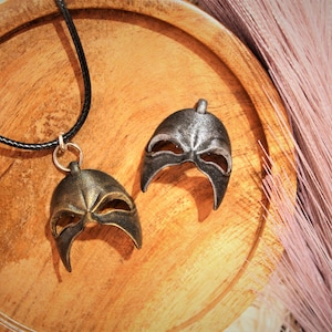 Hades Mask Metallic Style - Keyring/charm/necklace Handmade Handpainted ...