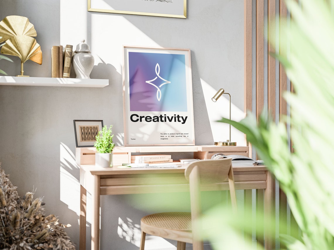 Creativity Definition Wall Art, Motivational Poster for Home Office ...