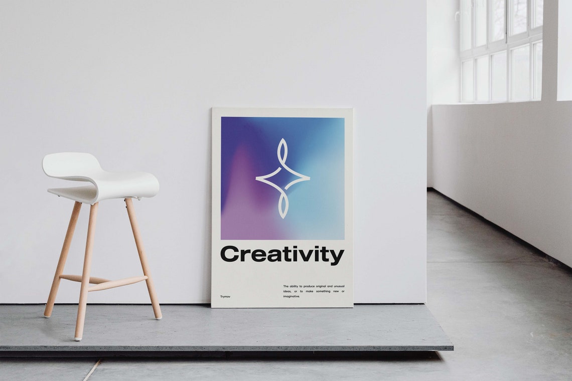 Creativity Definition Wall Art, Motivational Poster for Home Office ...