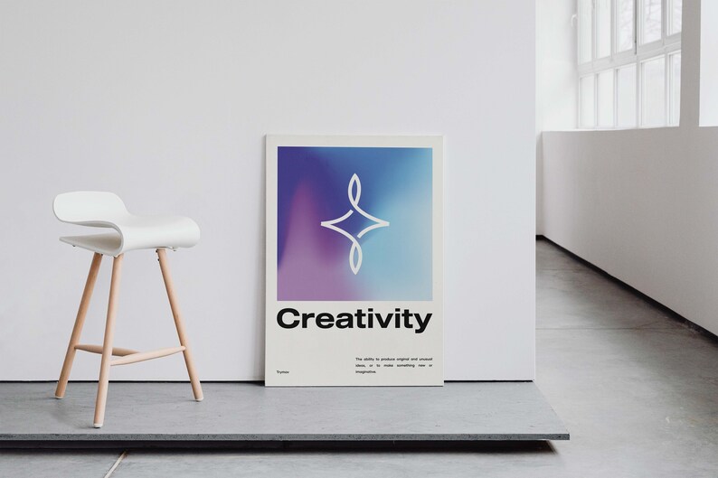 Creativity Definition Wall Art, Motivational Poster for Home Office ...
