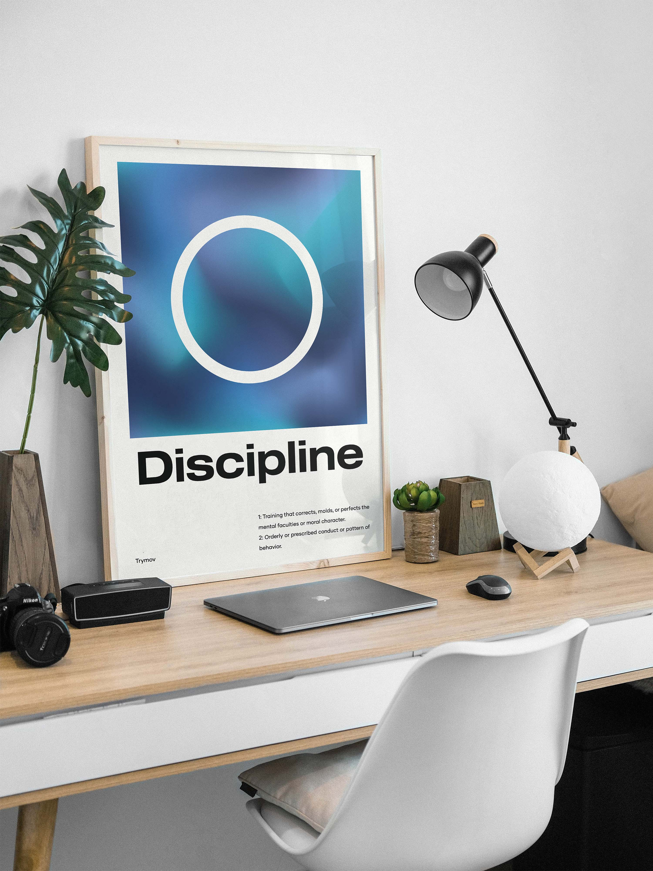 Discipline Definition Printable, Motivational Poster for Home Office ...