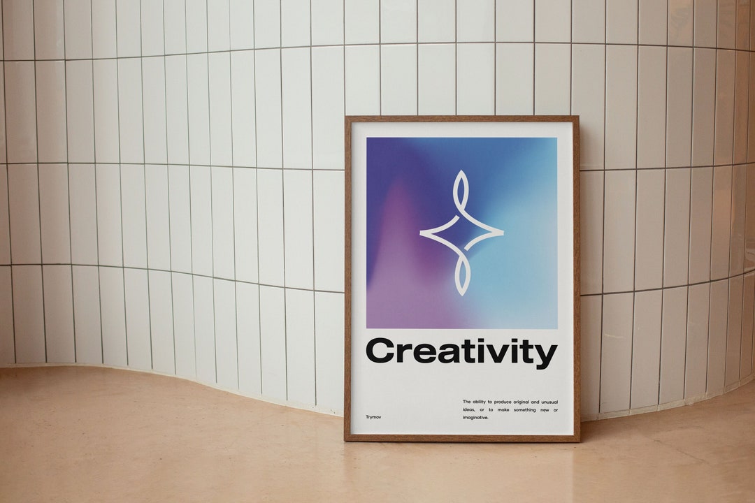 Creativity Definition Wall Art, Motivational Poster for Home Office ...
