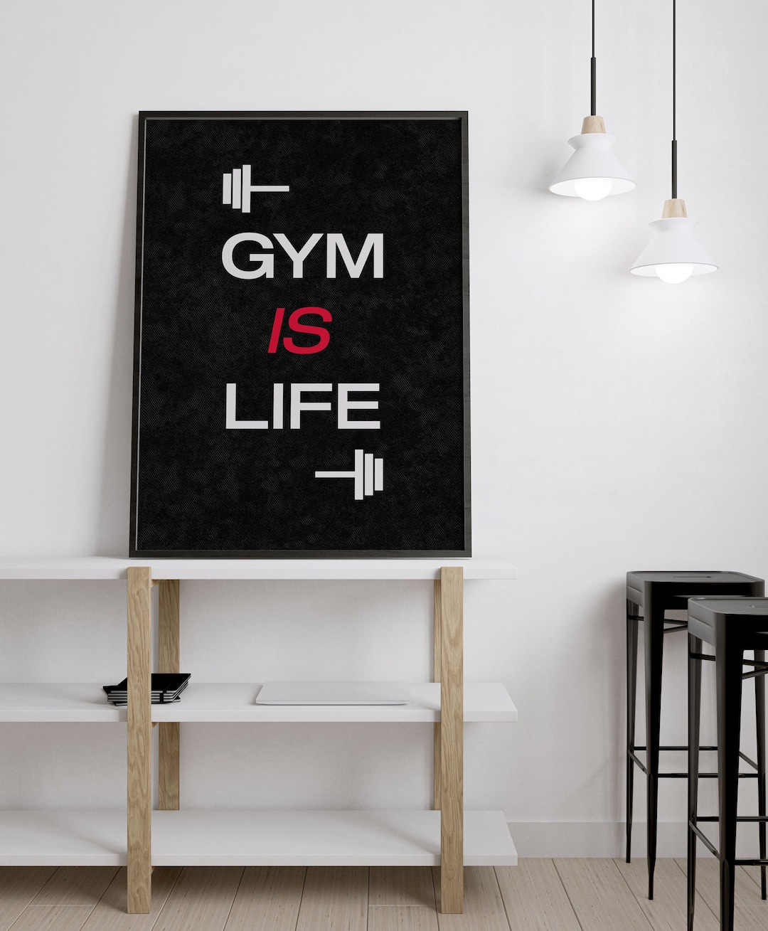 Gym is Life Printable Poster Home Gym Wall Art Gym - Etsy