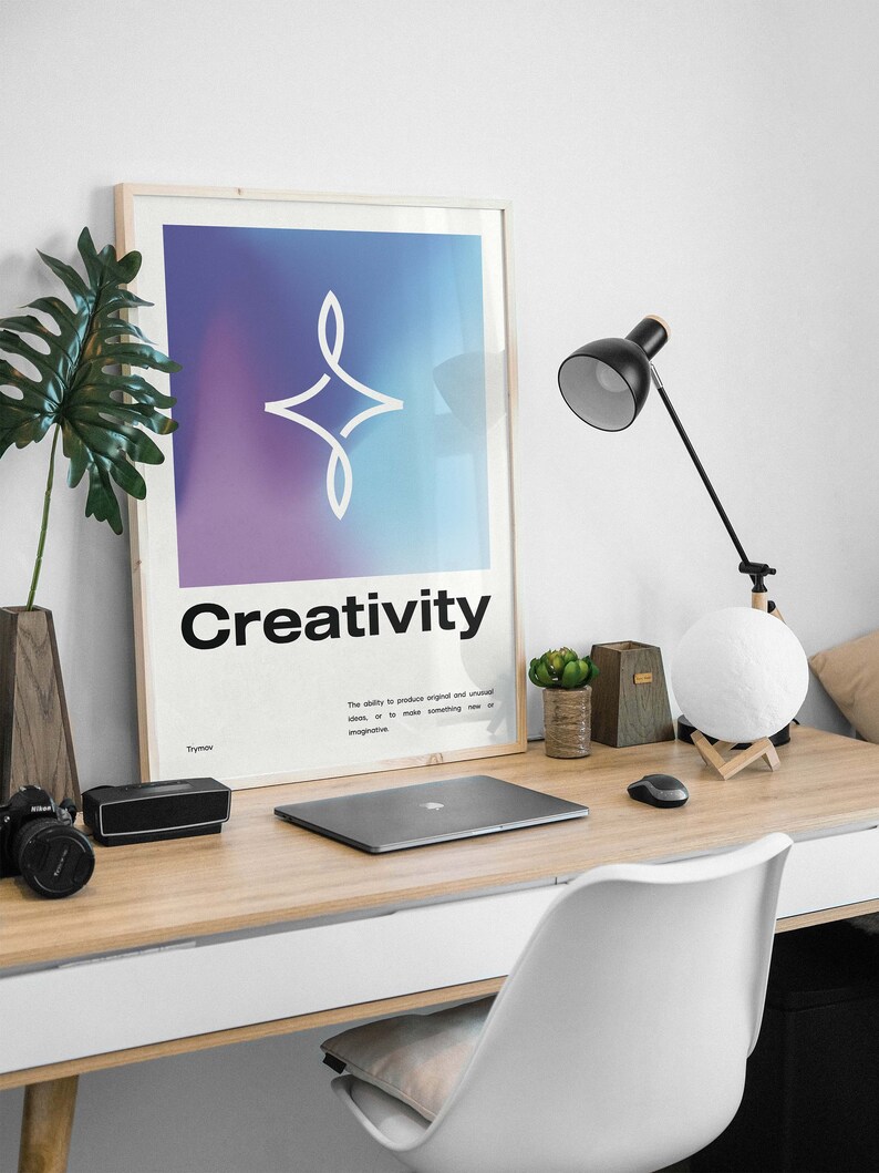 Creativity Definition Wall Art, Motivational Poster for Home Office ...