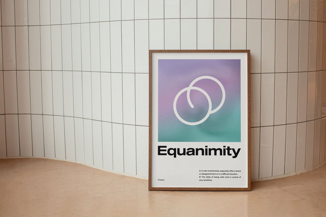Equanimity Definition Printable, Minimalist Poster for Home, Livingroom ...