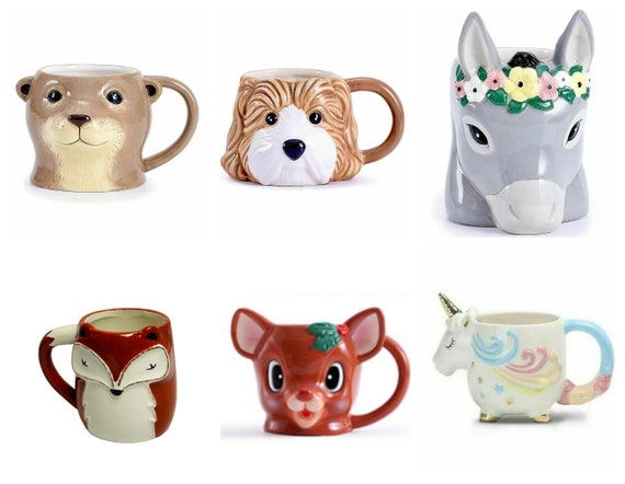 Animal Shaped Coffee Mug 3D Character Novelty Mugs Sculpted - Etsy UK