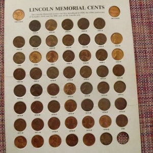 A Nice Set of 42 Copper Cents Item #873 - Etsy