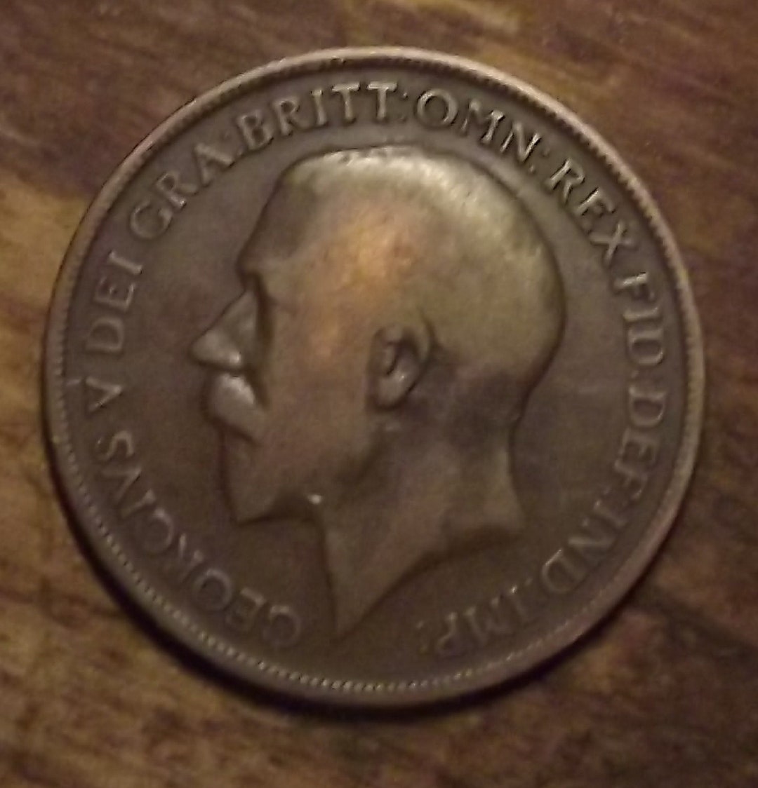 British 1917 One Penny Coin Item #717 - Etsy