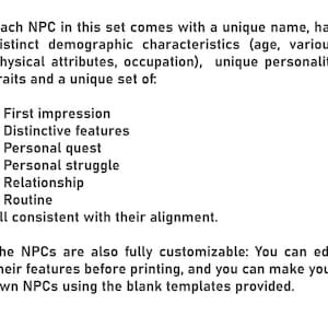 Dnd NPC Cards Digital Download, Printable Dnd NPC Cards Bundle ...