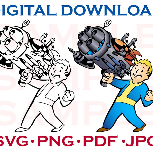 Vault boy fallout svg - Etsy España