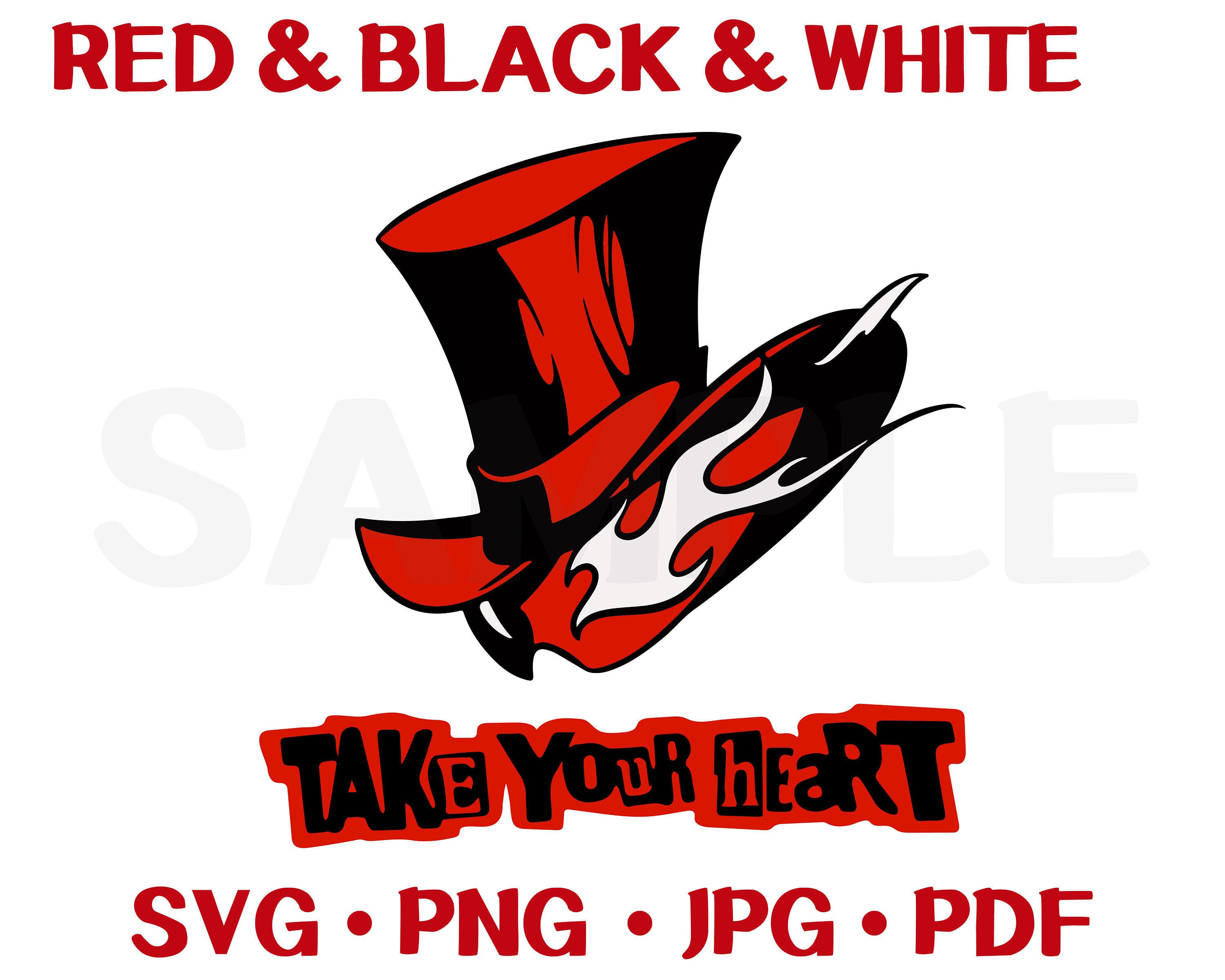 Persona 5 Svg Png Pdf Jpg Persona 5 Take Your Heart Logo - Etsy