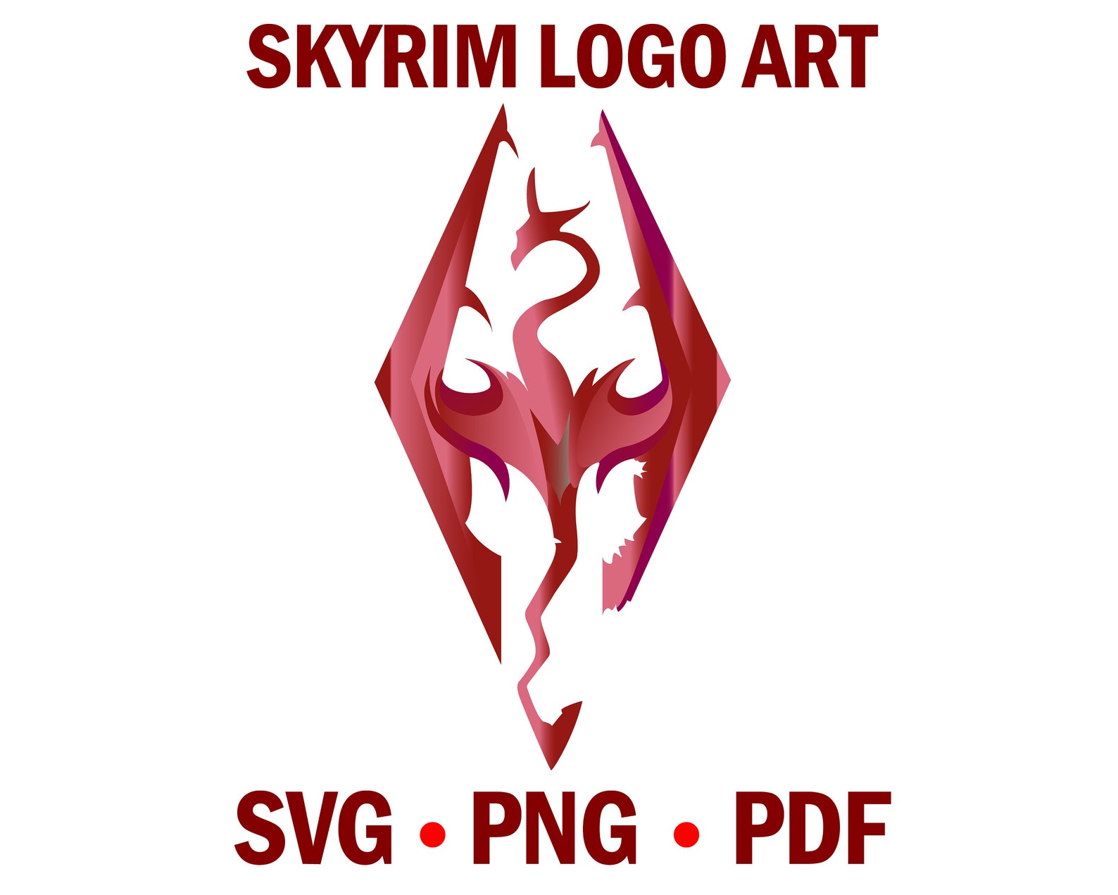 SKYRIM LOGO Sticker Clipart Original SKYRIM Vector Art Svg - Etsy