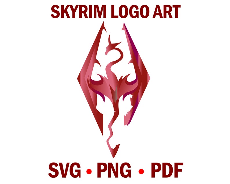SKYRIM LOGO Sticker Clipart Original SKYRIM Vector Art Svg - Etsy
