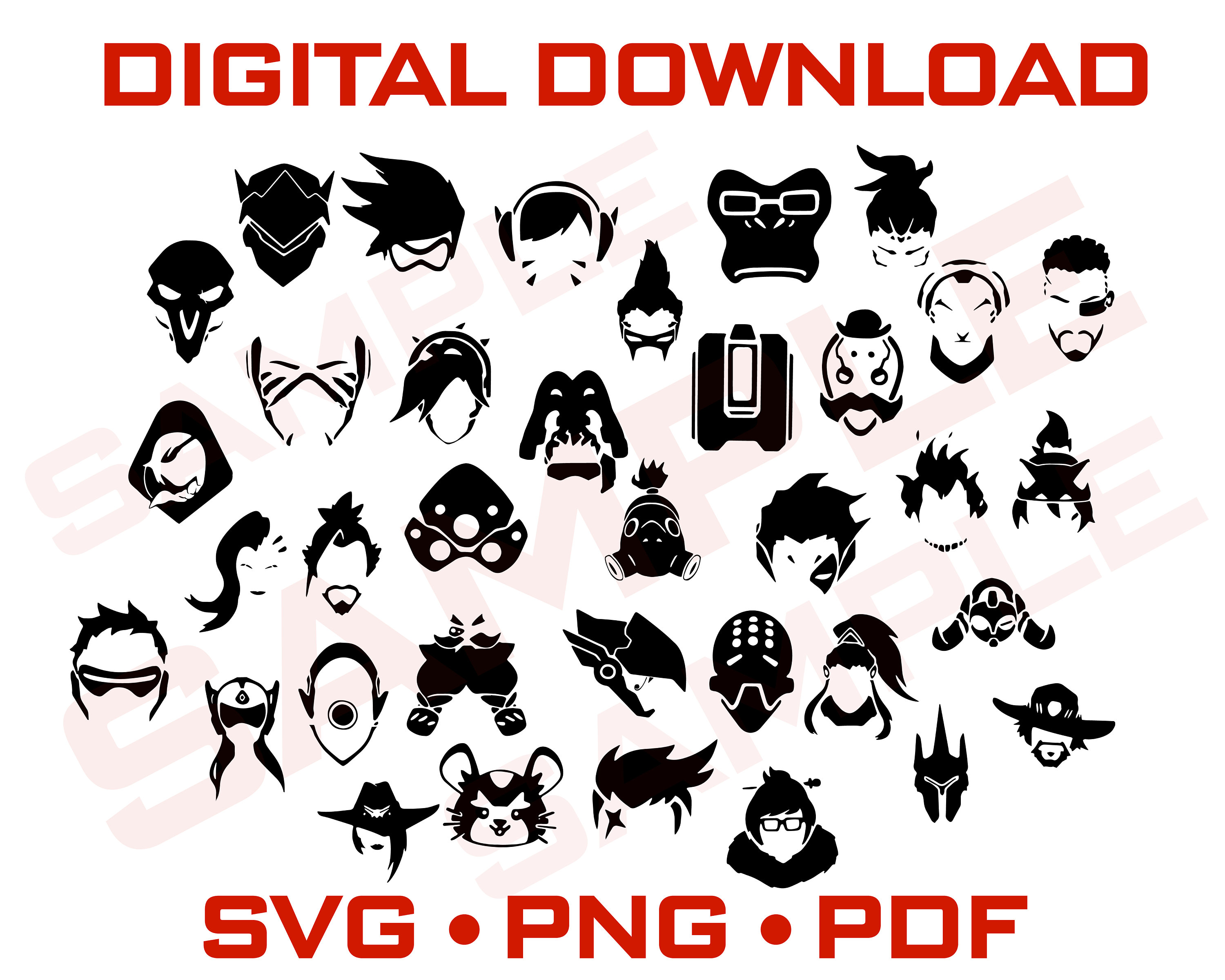 Overwatch 2 Heroes Svg Png Pdf Overwatch 2 Heroes Clipart - Etsy