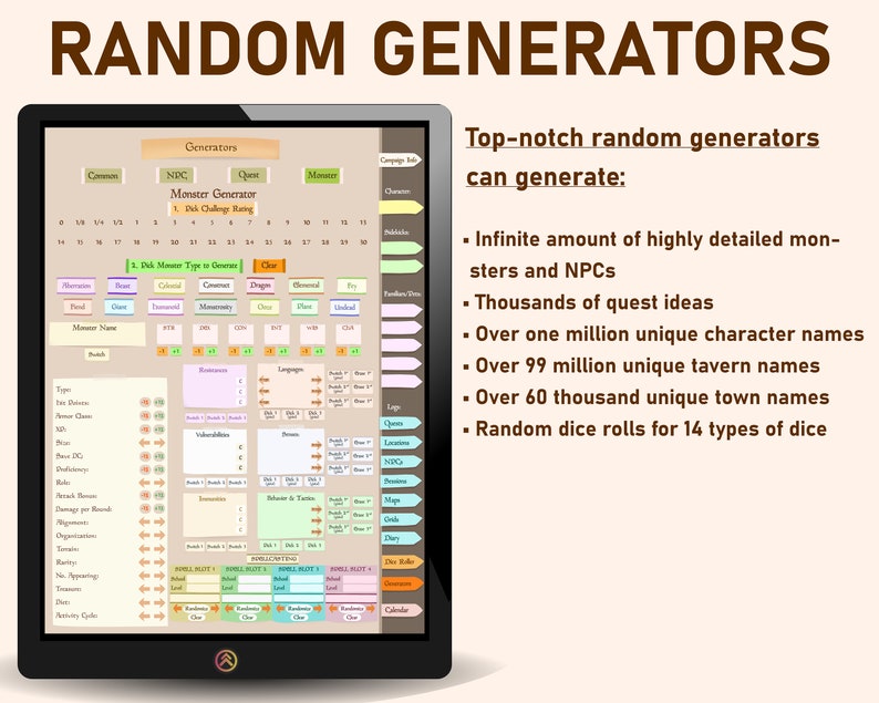 Digital Dnd Character Journal, Dungeons and Dragons 5e Digital Journal ...