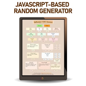 Random Generators for Dnd, Dungeons and Dragons 5e NPC Generator ...