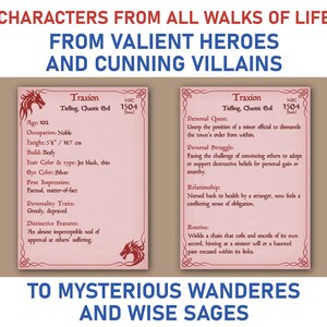 Dnd NPC Cards Digital Download, Printable Dnd NPC Cards Bundle ...